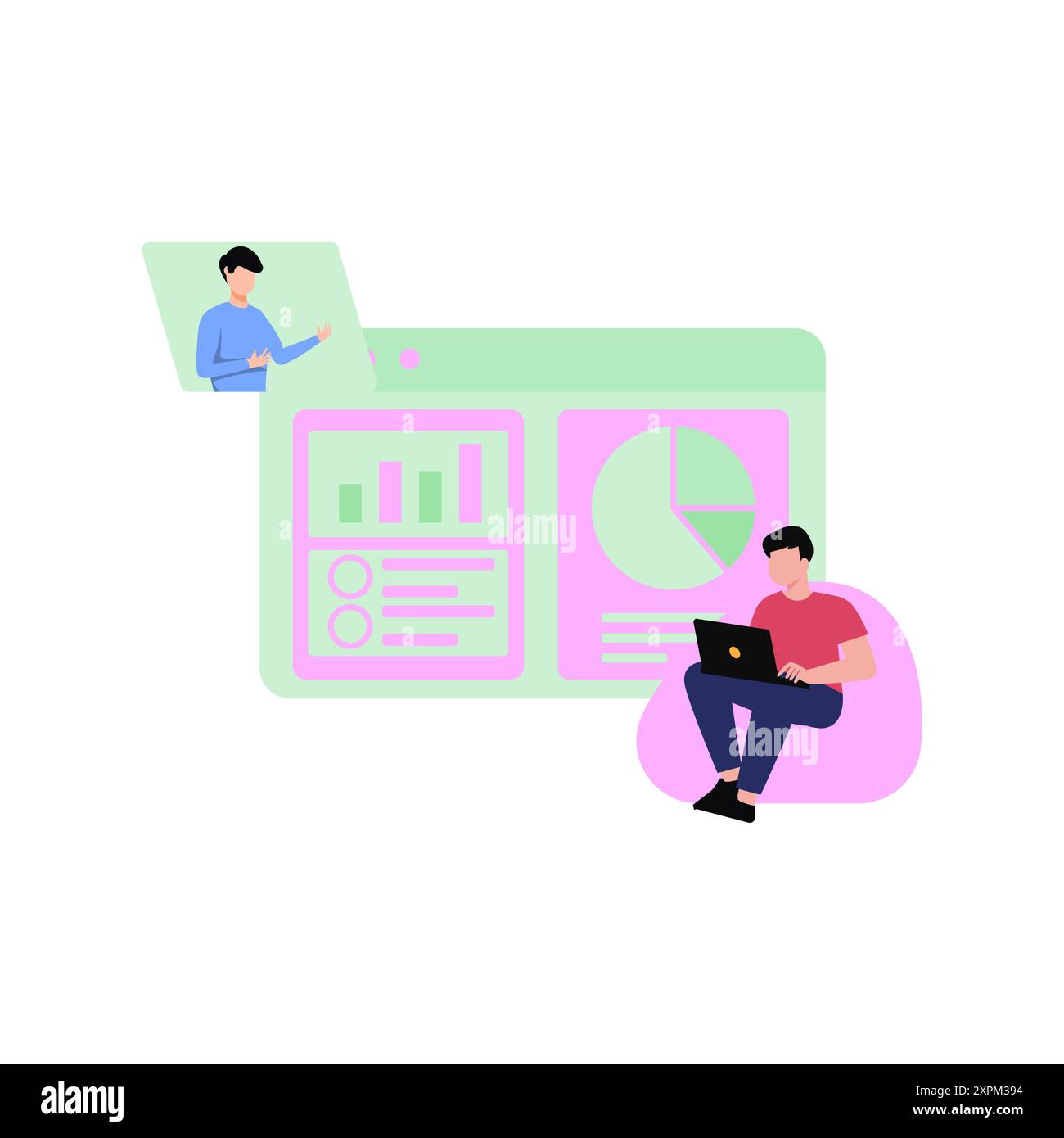 Web analytics office working Cut Out Stock Images & Pictures - Alamy