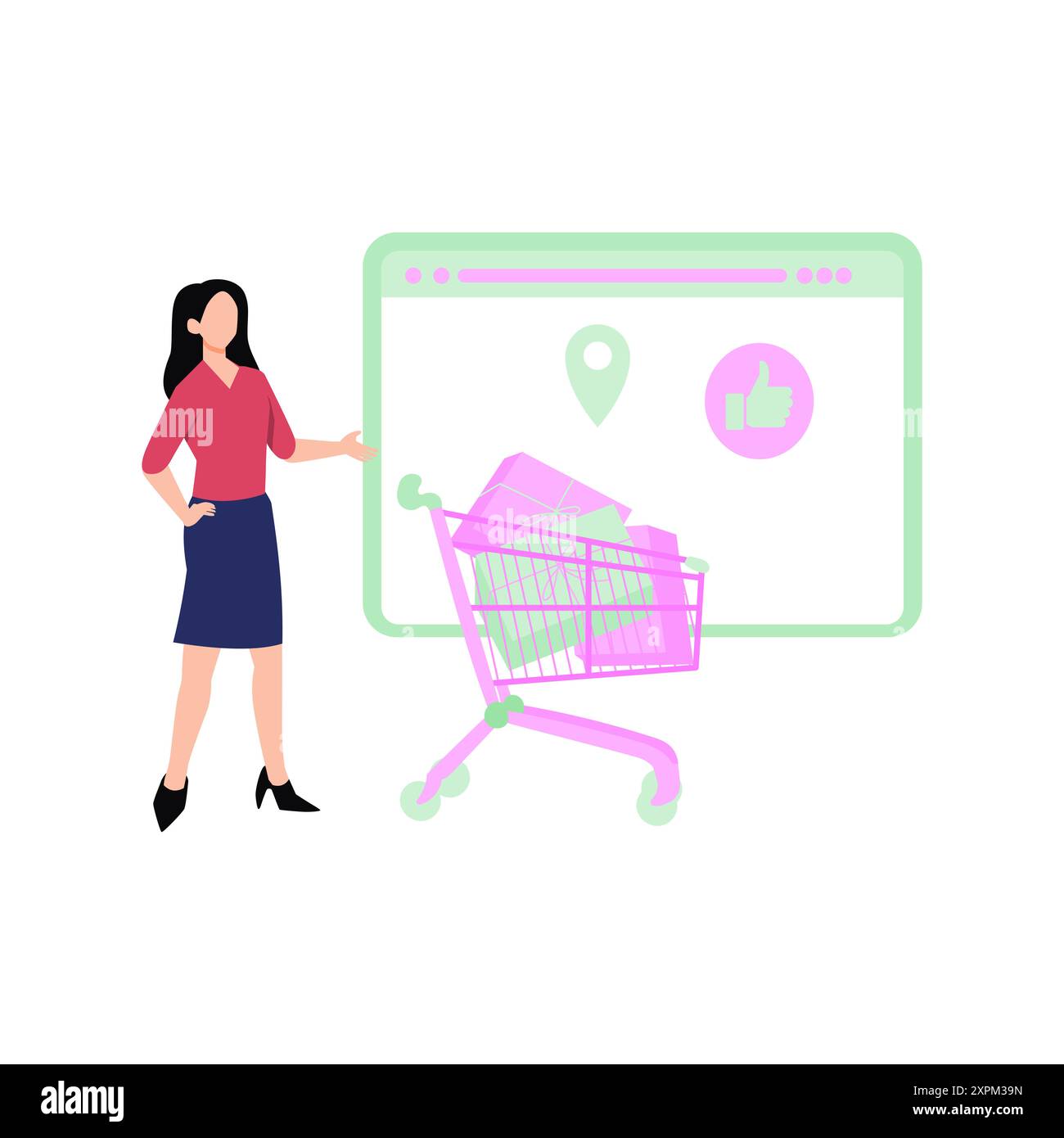 Phone cart app shopping Cut Out Stock Images & Pictures - Alamy