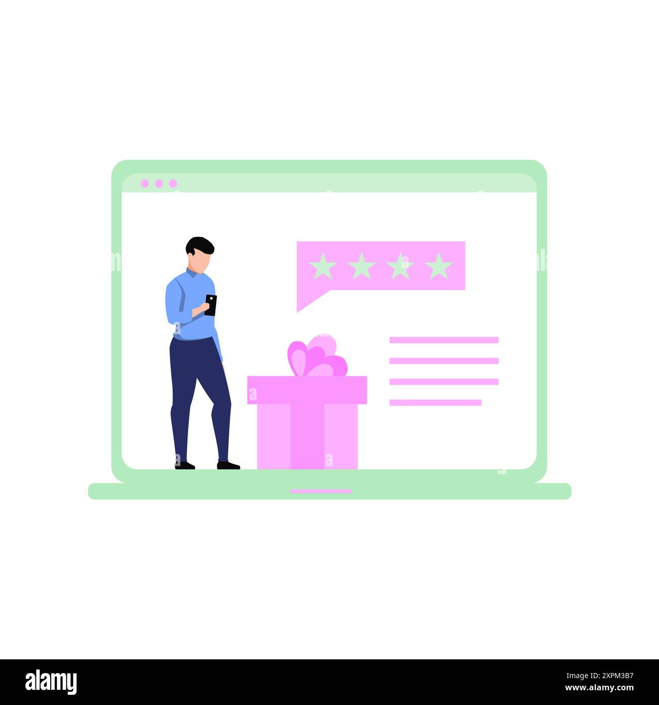 The guy is giving star rating Stock Photo - Alamy