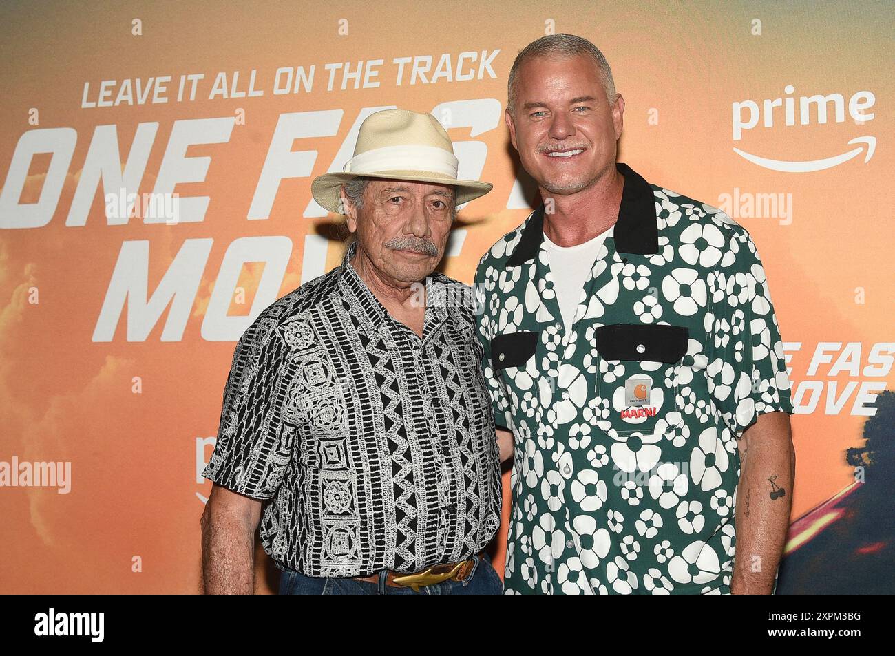 Edward James Olmos, left, and Eric Dane arrive at the premiere of "One ...