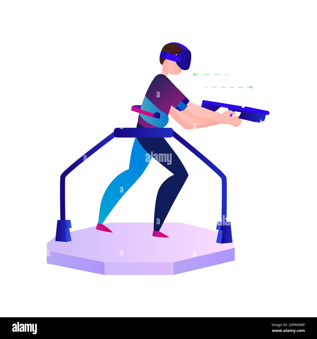 Person playing virtual reality game Cut Out Stock Images & Pictures - Alamy