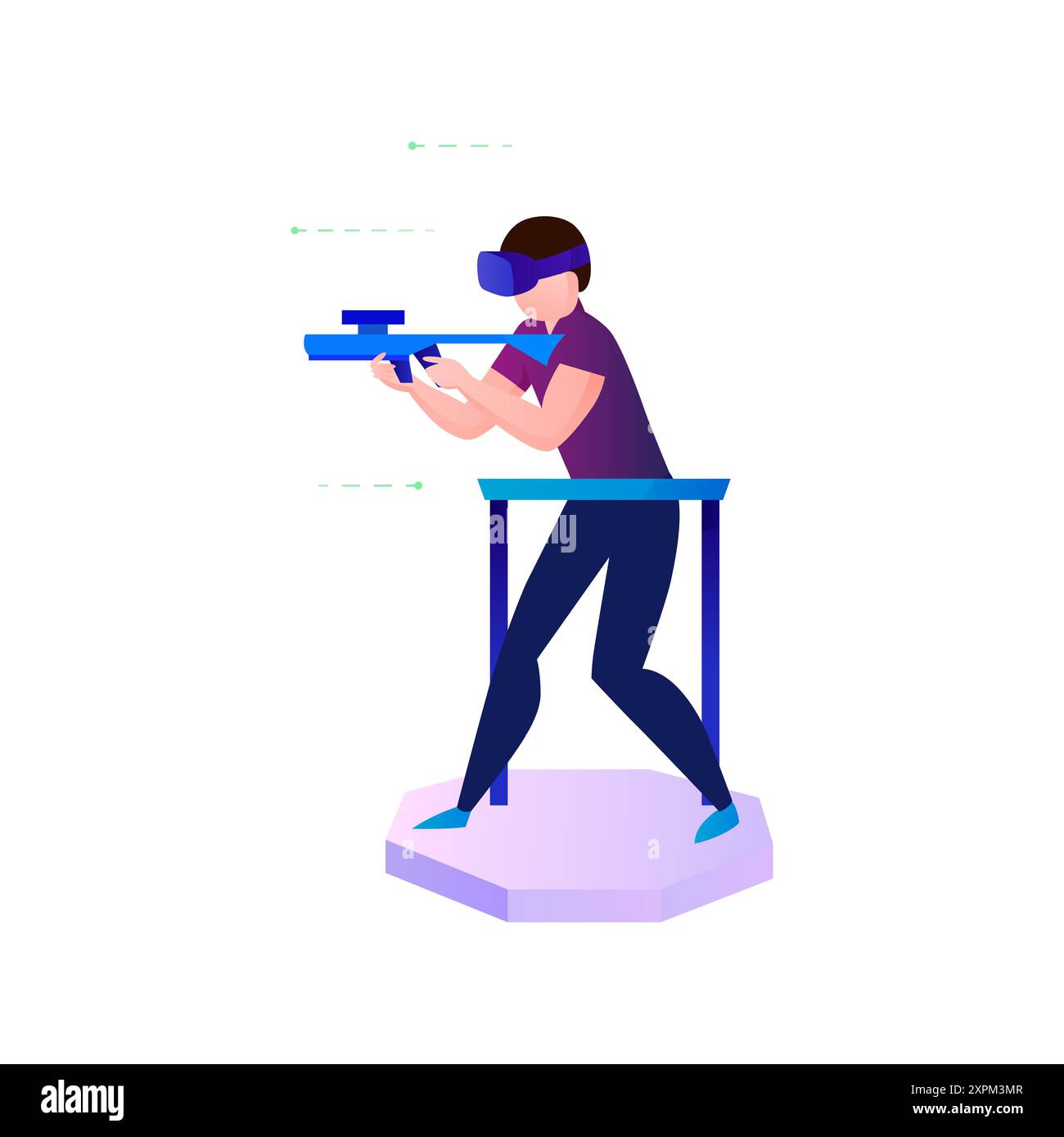 Boy playing shooting game Cut Out Stock Images & Pictures - Alamy