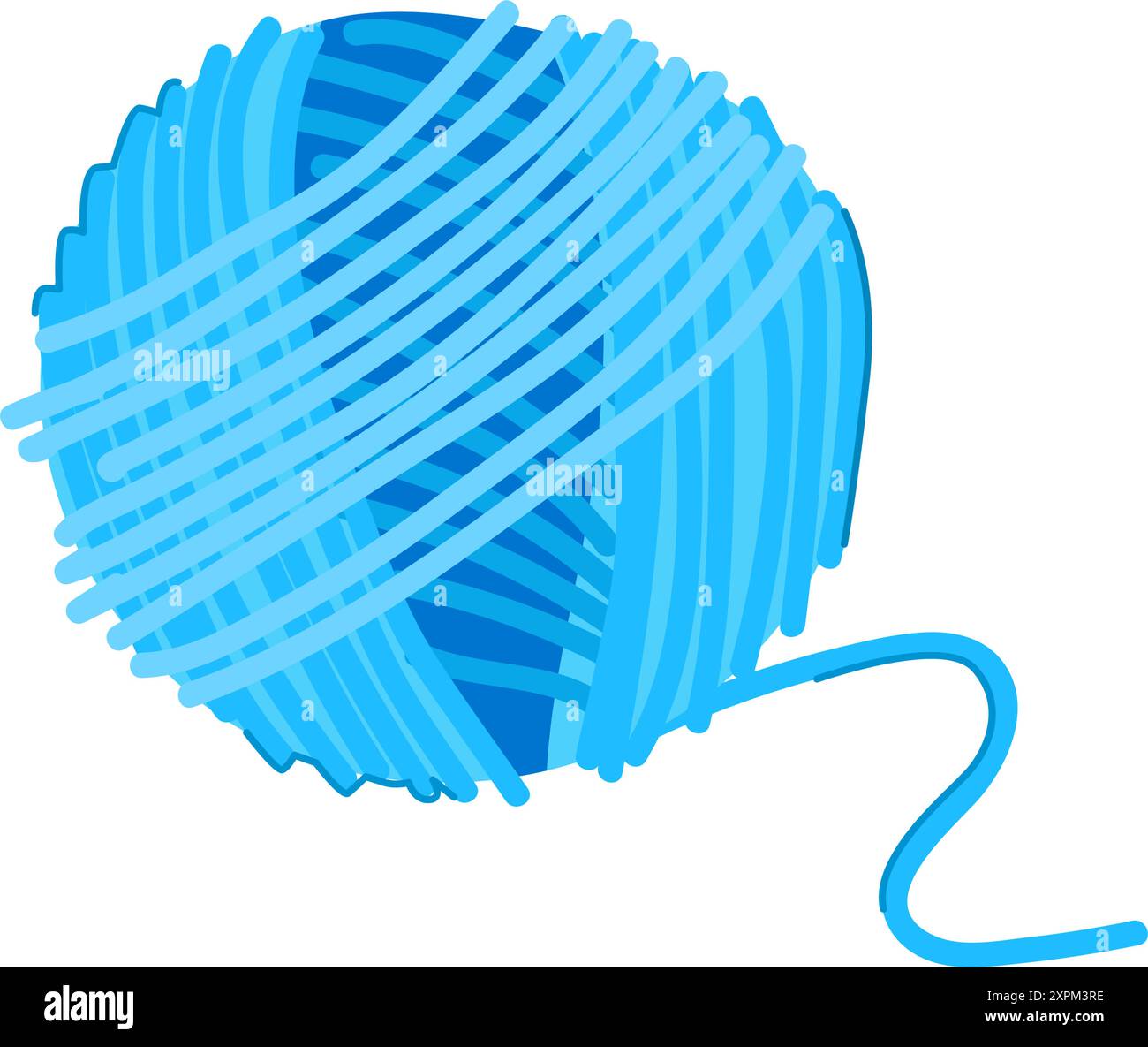 Doodle Ball Yarn Cartoon Vector Illustration Stock Vector Image And Art Alamy