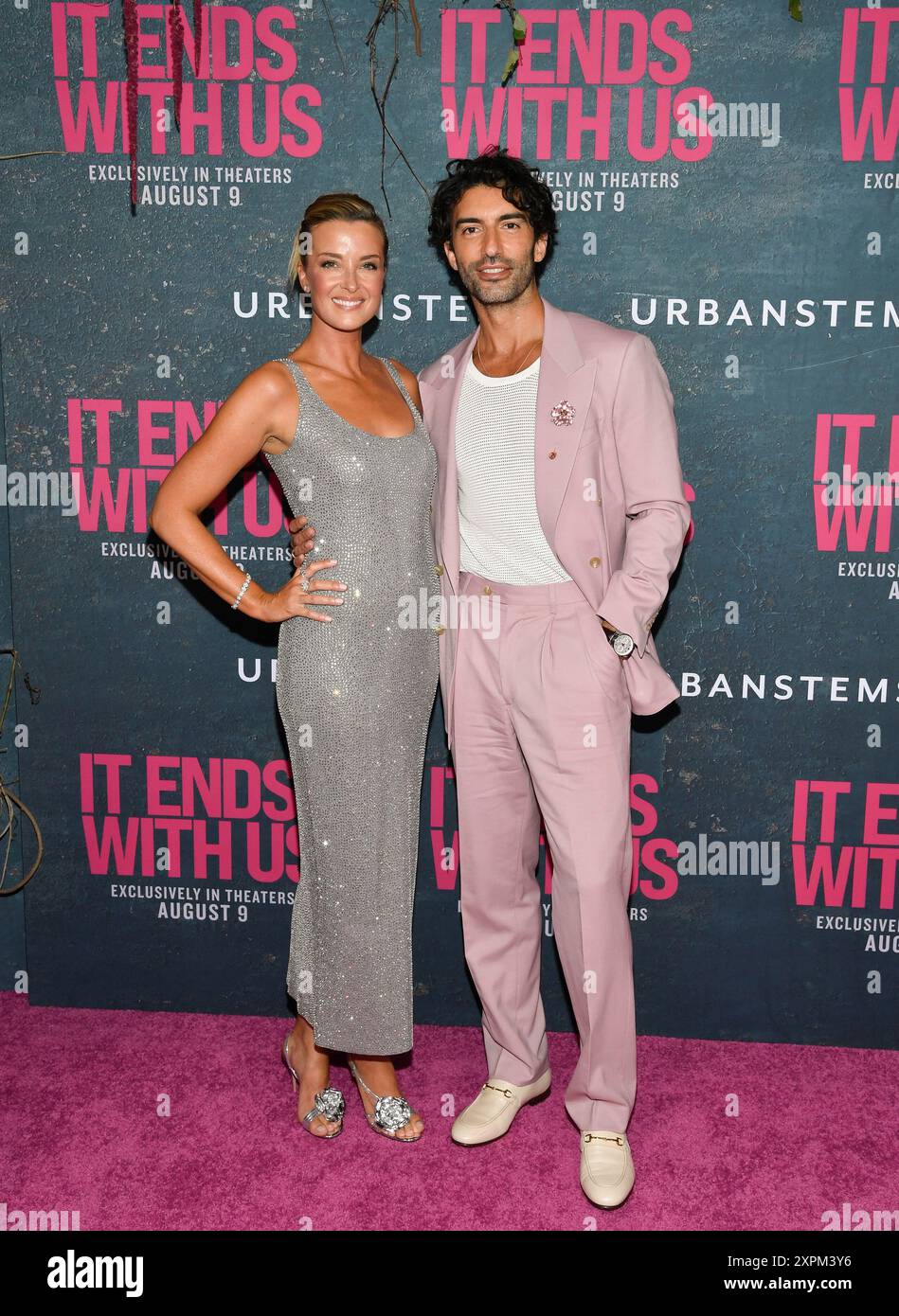 Actor-director Justin Baldoni, right, and wife Emily Baldoni attend the world premiere of "It ...