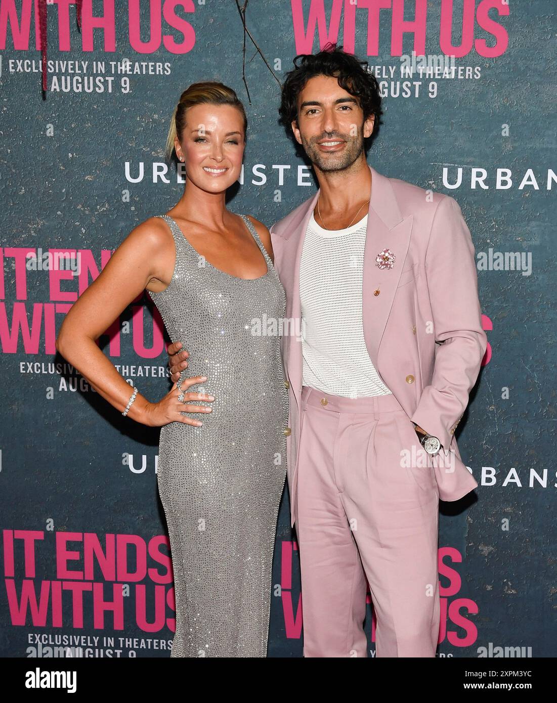 Actor-director Justin Baldoni, right, and wife Emily Baldoni attend the world premiere of "It ...