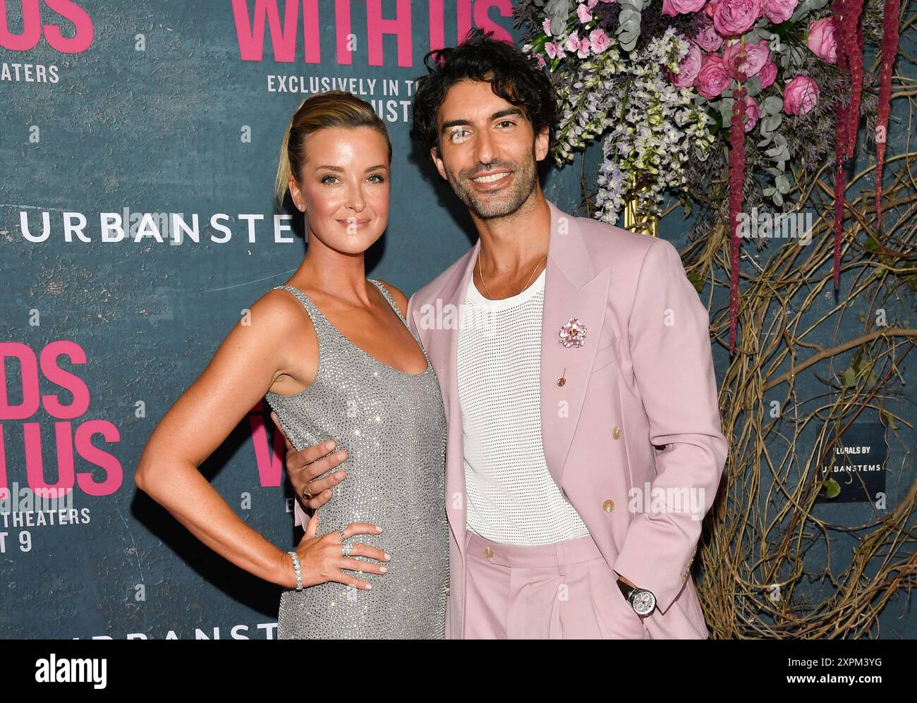 Actor-director Justin Baldoni, right, and wife Emily Baldoni attend the world premiere of "It ...