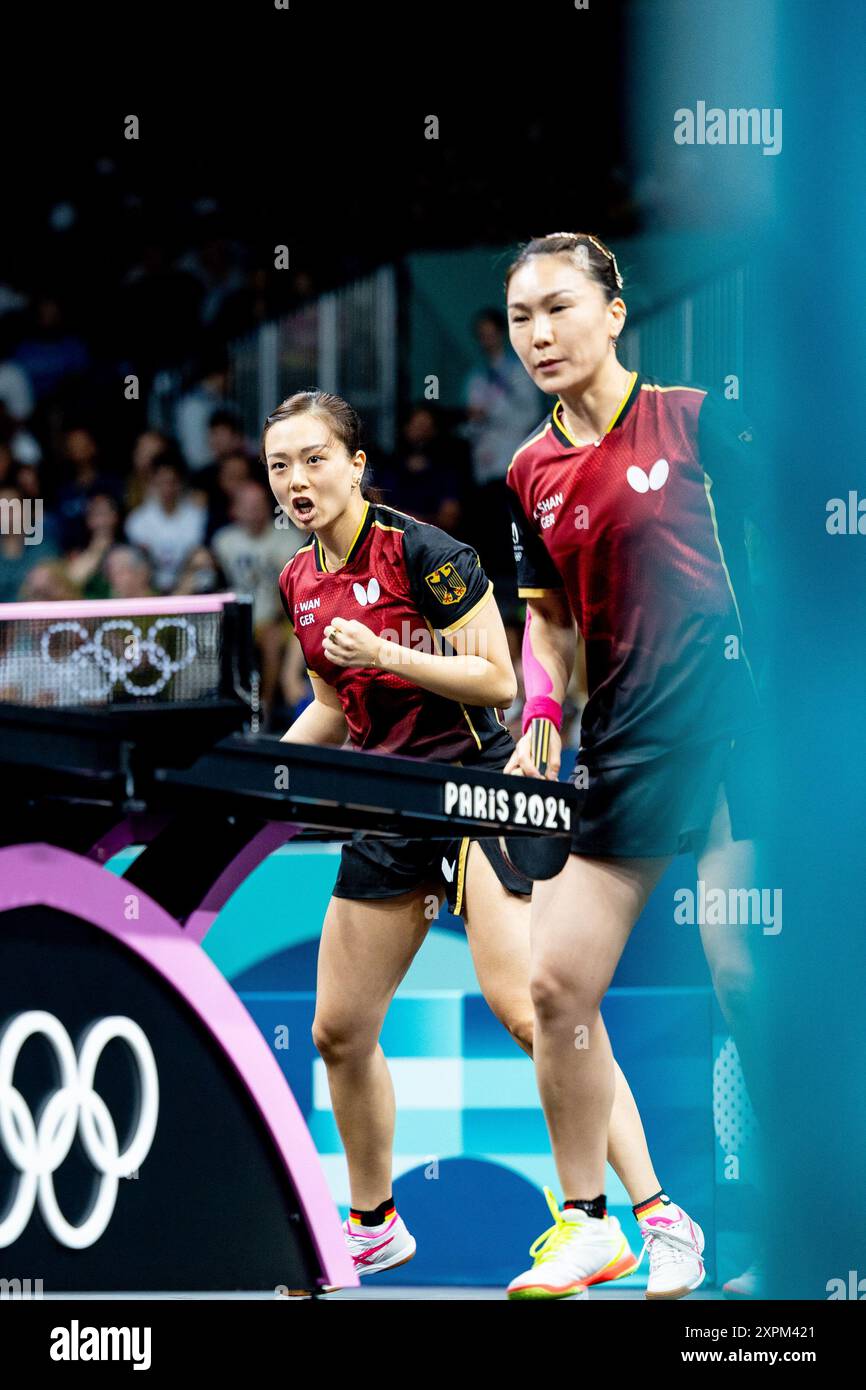 WAN Yuan und SHAN Xiaona (GER) vs. SUNG Rachel, WANG Amy (USA) FRA ...