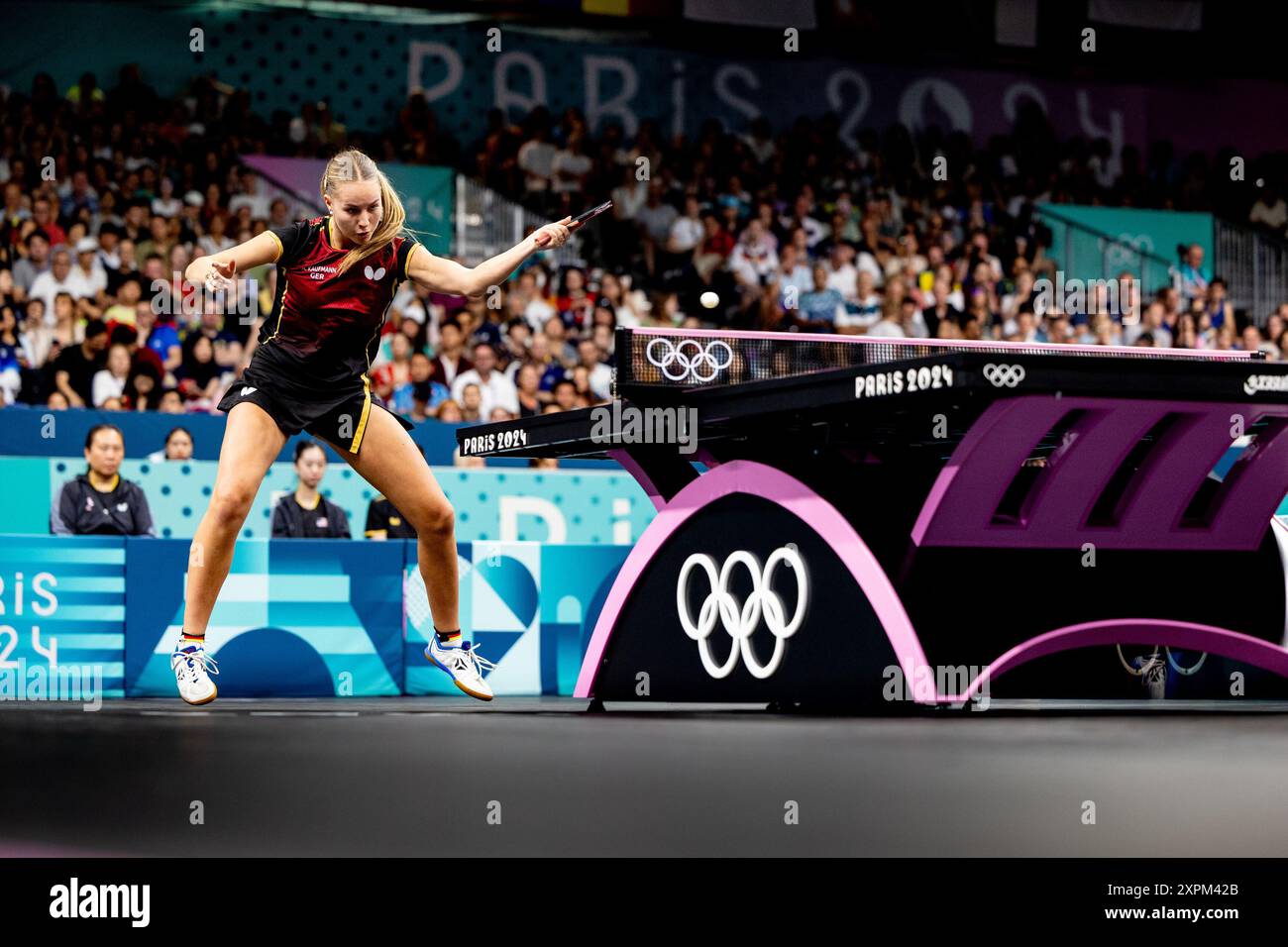 Annett Kaufmann (GER) FRA, Olympische Spiele Paris 2024, Tischtennis, 05.08.2024 Eibner ...
