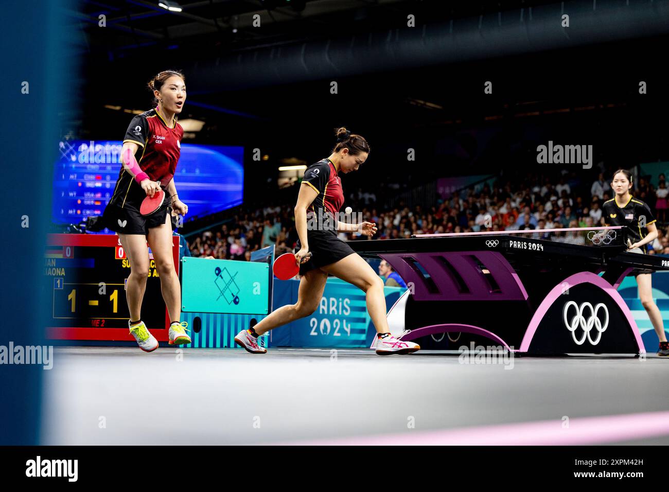 WAN Yuan und SHAN Xiaona (GER) vs. SUNG Rachel, WANG Amy (USA) FRA ...
