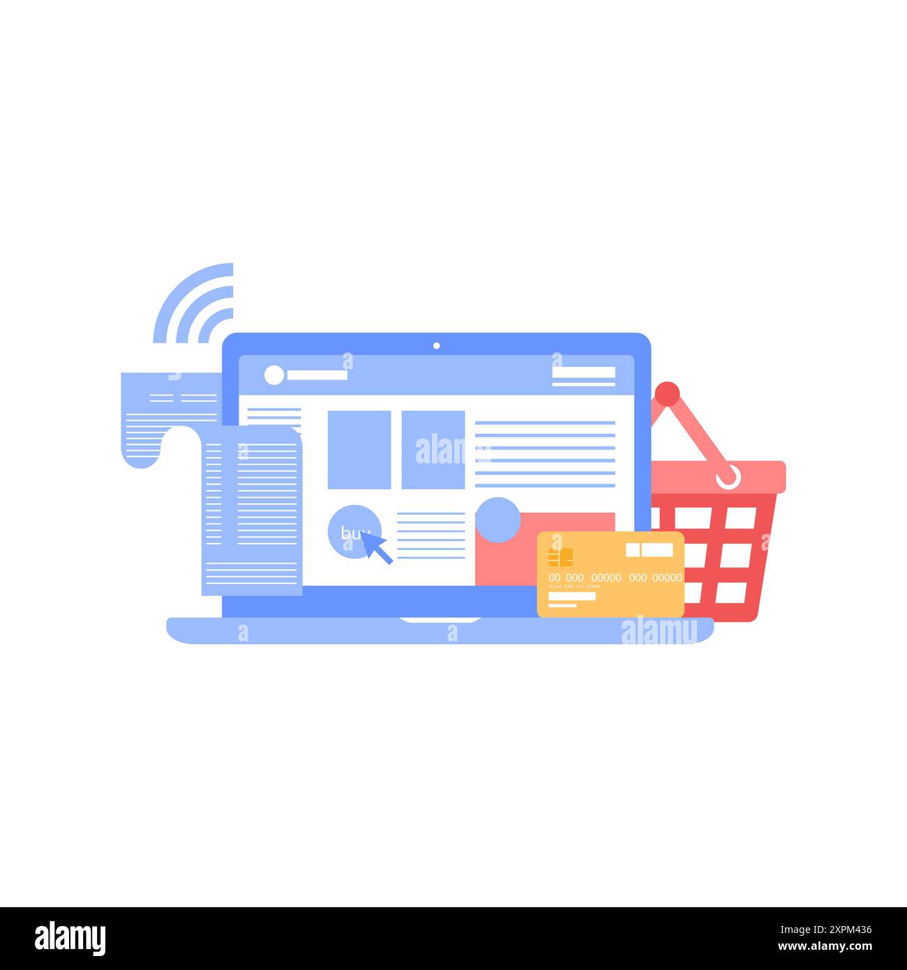 Ecommerce shopping online design Cut Out Stock Images & Pictures - Alamy