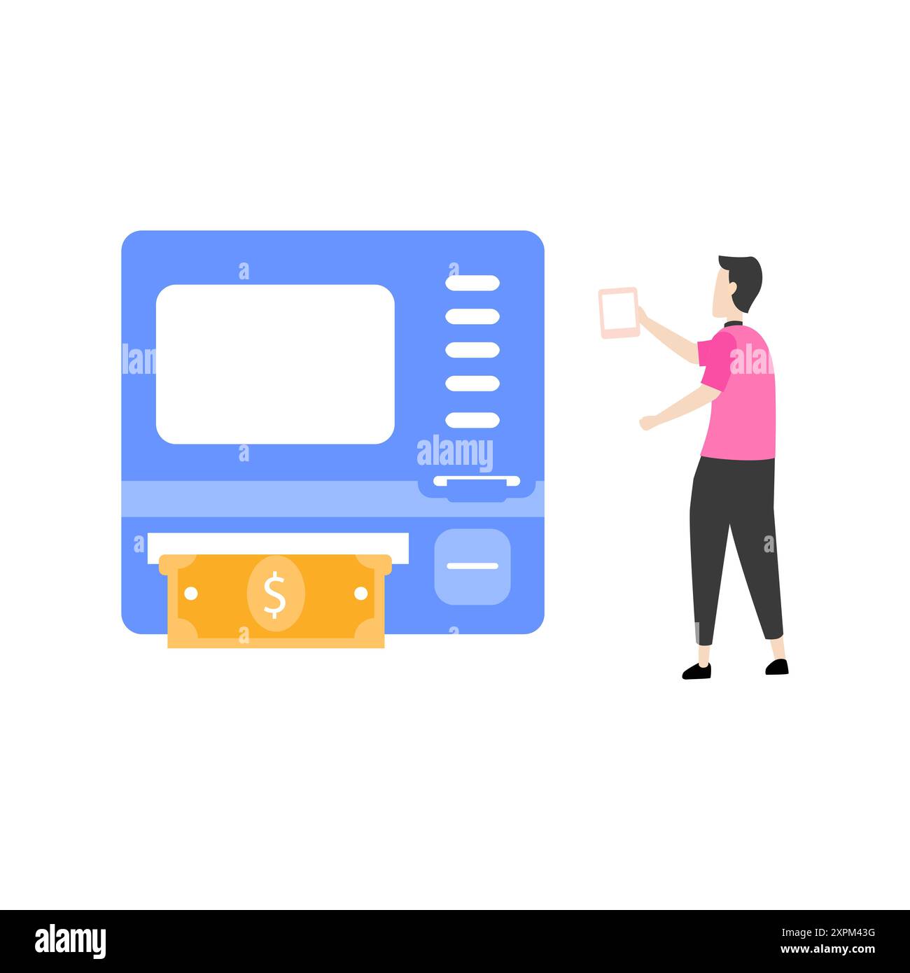 Withdrawing money from bank Cut Out Stock Images & Pictures - Alamy