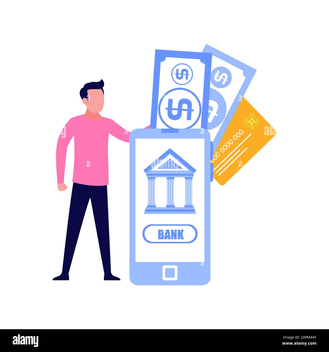 Flat banner online payment Cut Out Stock Images & Pictures - Alamy