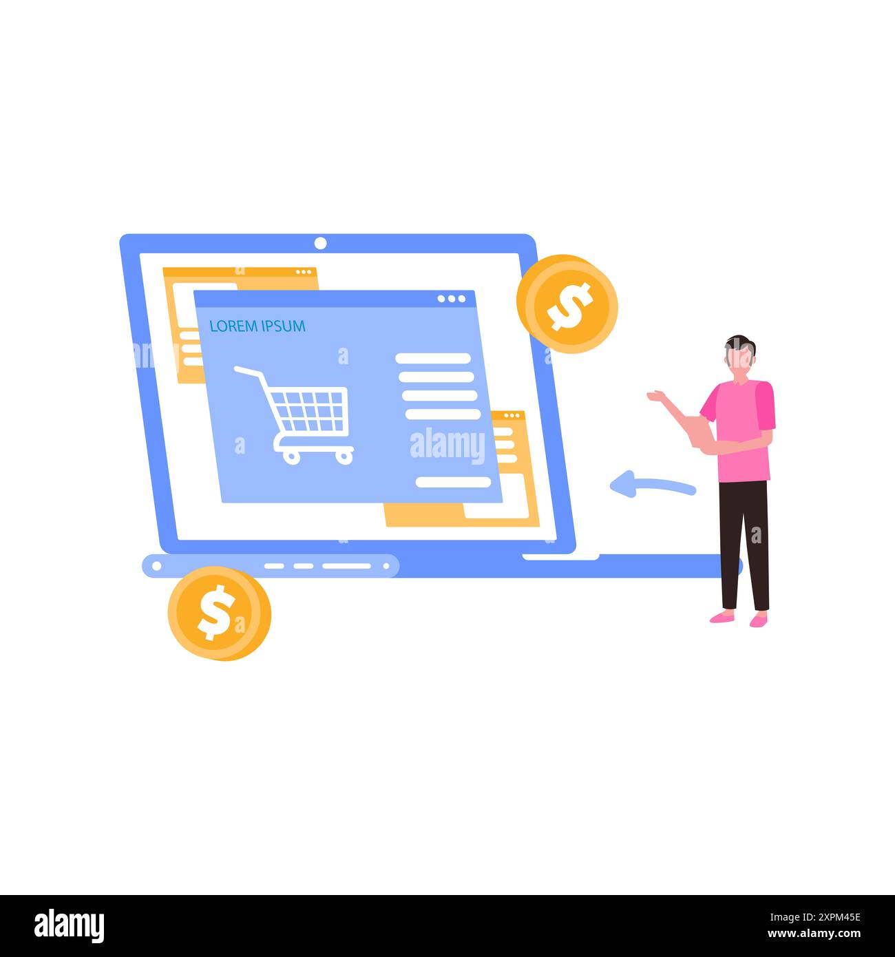 Customer service online order Cut Out Stock Images & Pictures - Alamy