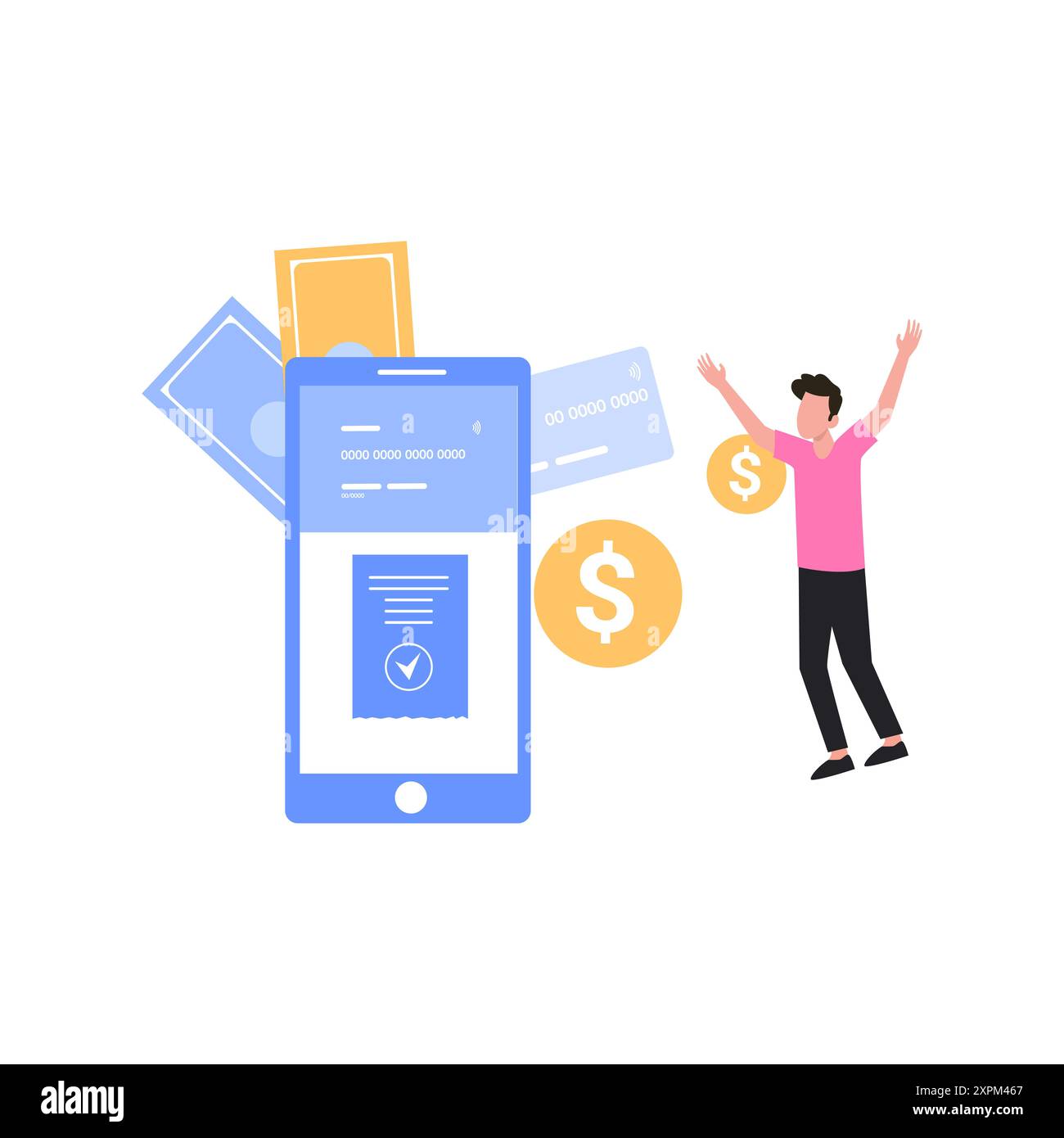 3d render online bill Cut Out Stock Images & Pictures - Alamy