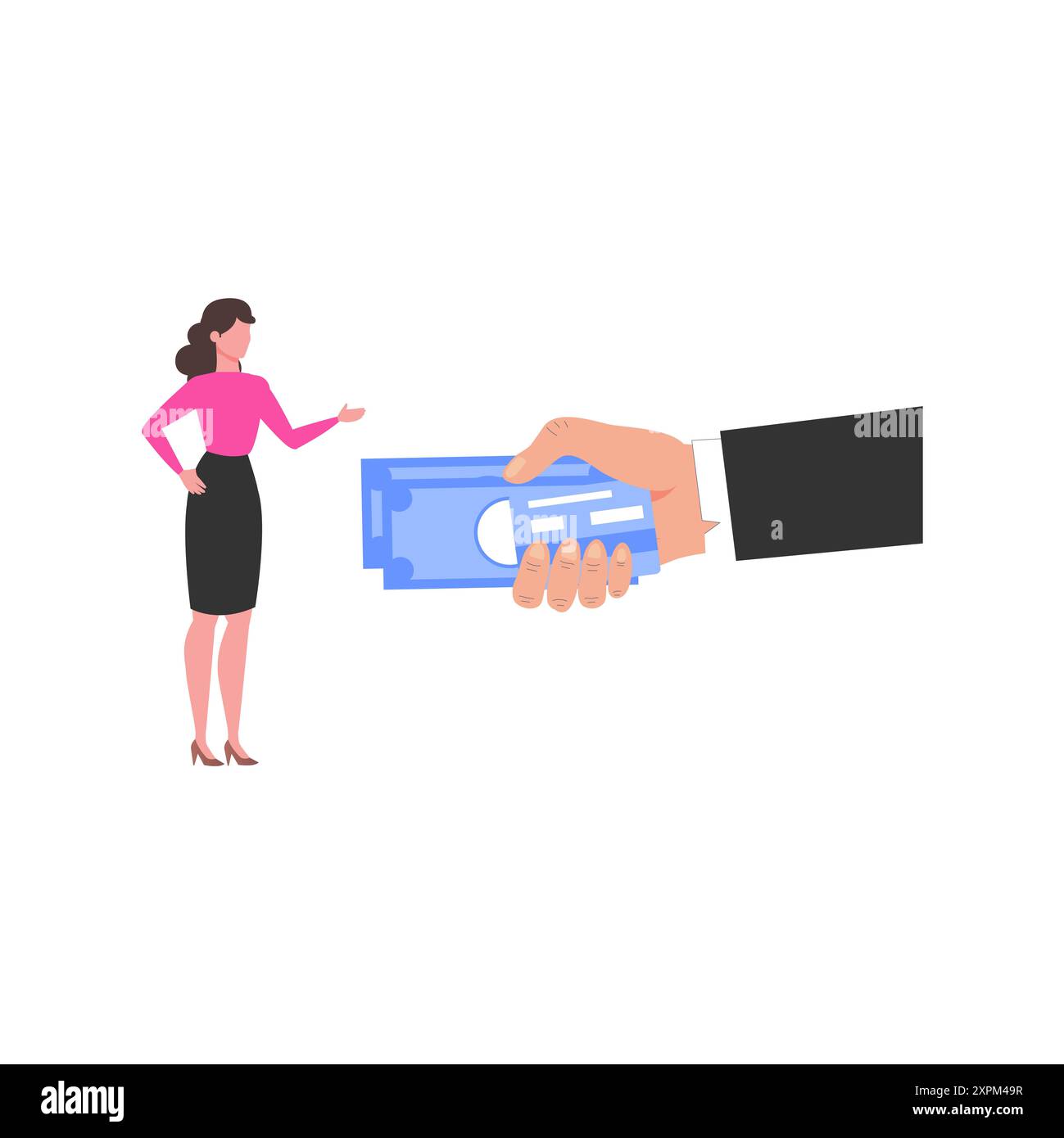 Money transaction vector hi-res stock photography and images - Alamy