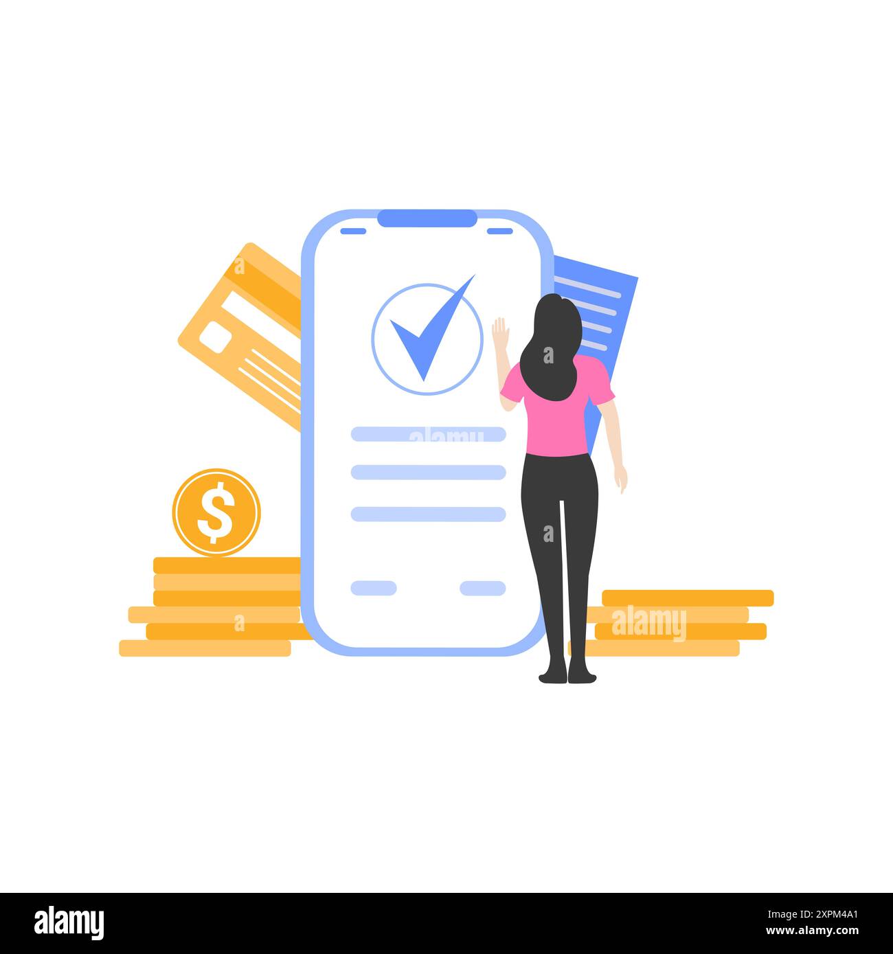 3d render online bill Cut Out Stock Images & Pictures - Alamy