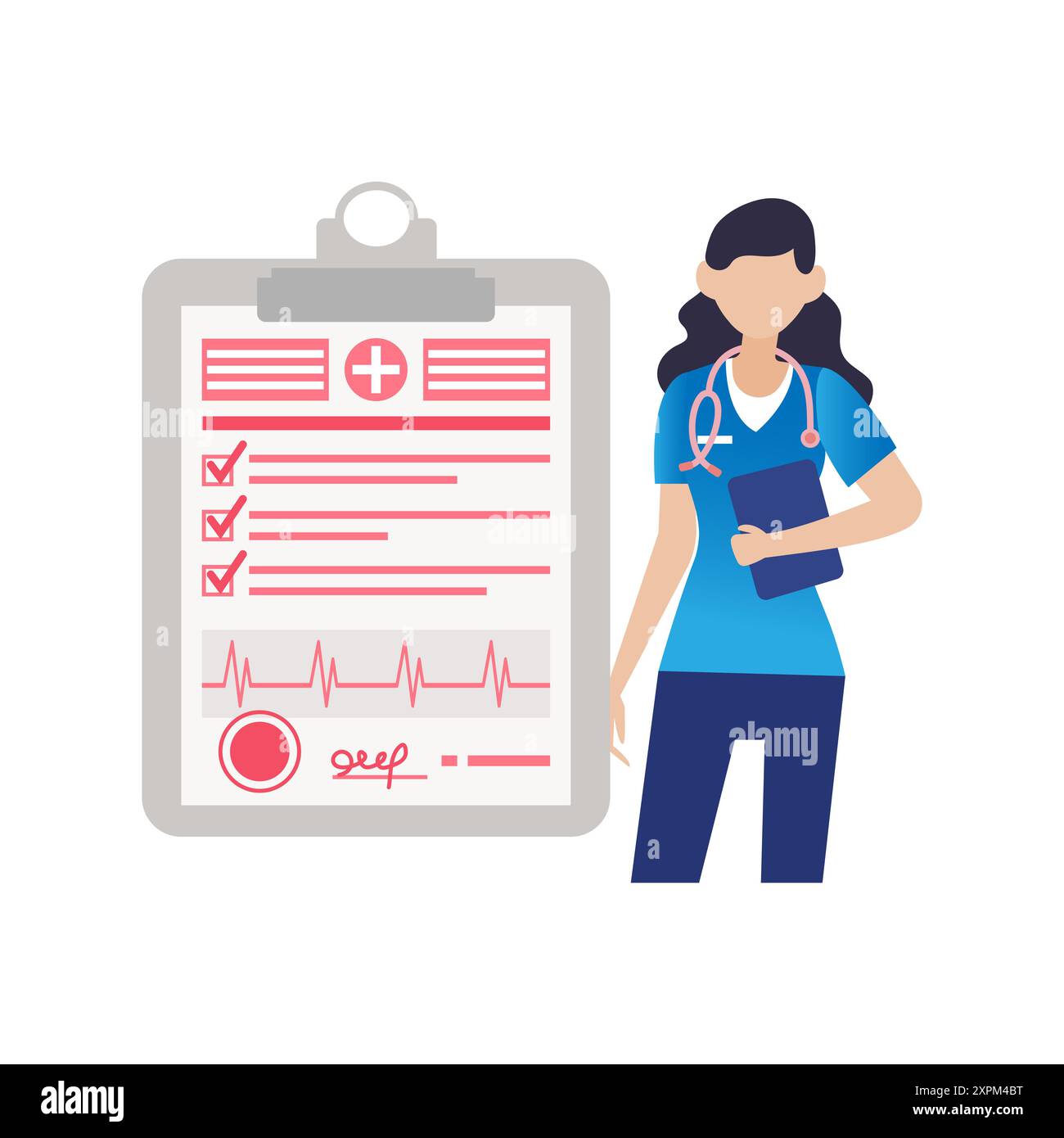 Doctor health check questionnaire Cut Out Stock Images & Pictures - Alamy