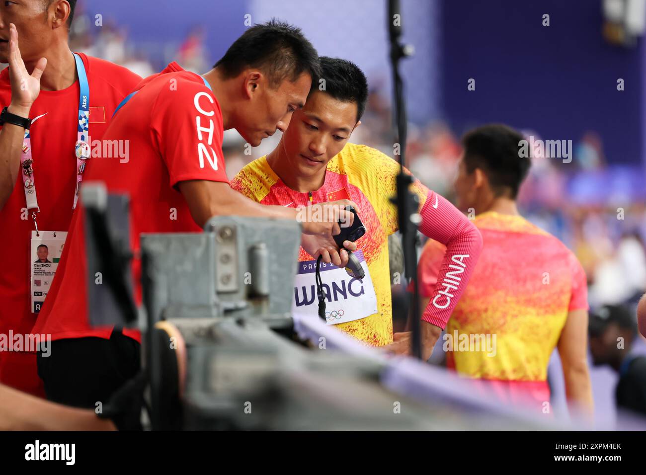 **CHINESE MAINLAND, HONG KONG, MACAU AND TAIWAN OUT** Chinese long jumper Wang Jianan finishes ...