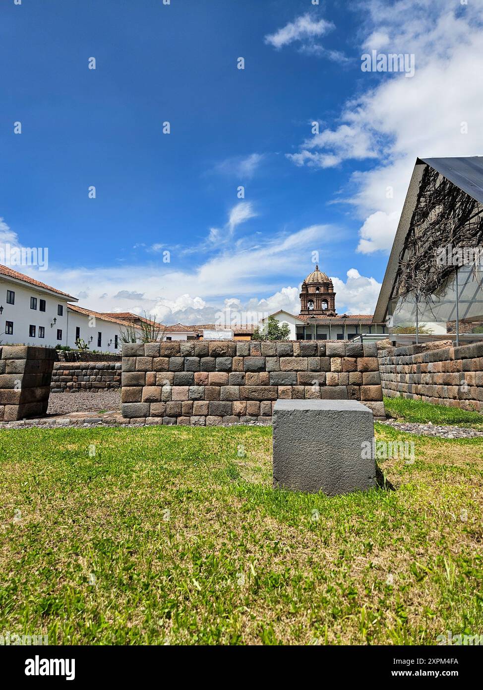 Inca Ruins with View on Qorikancha, Cusco, Peru Stock Photo - Alamy