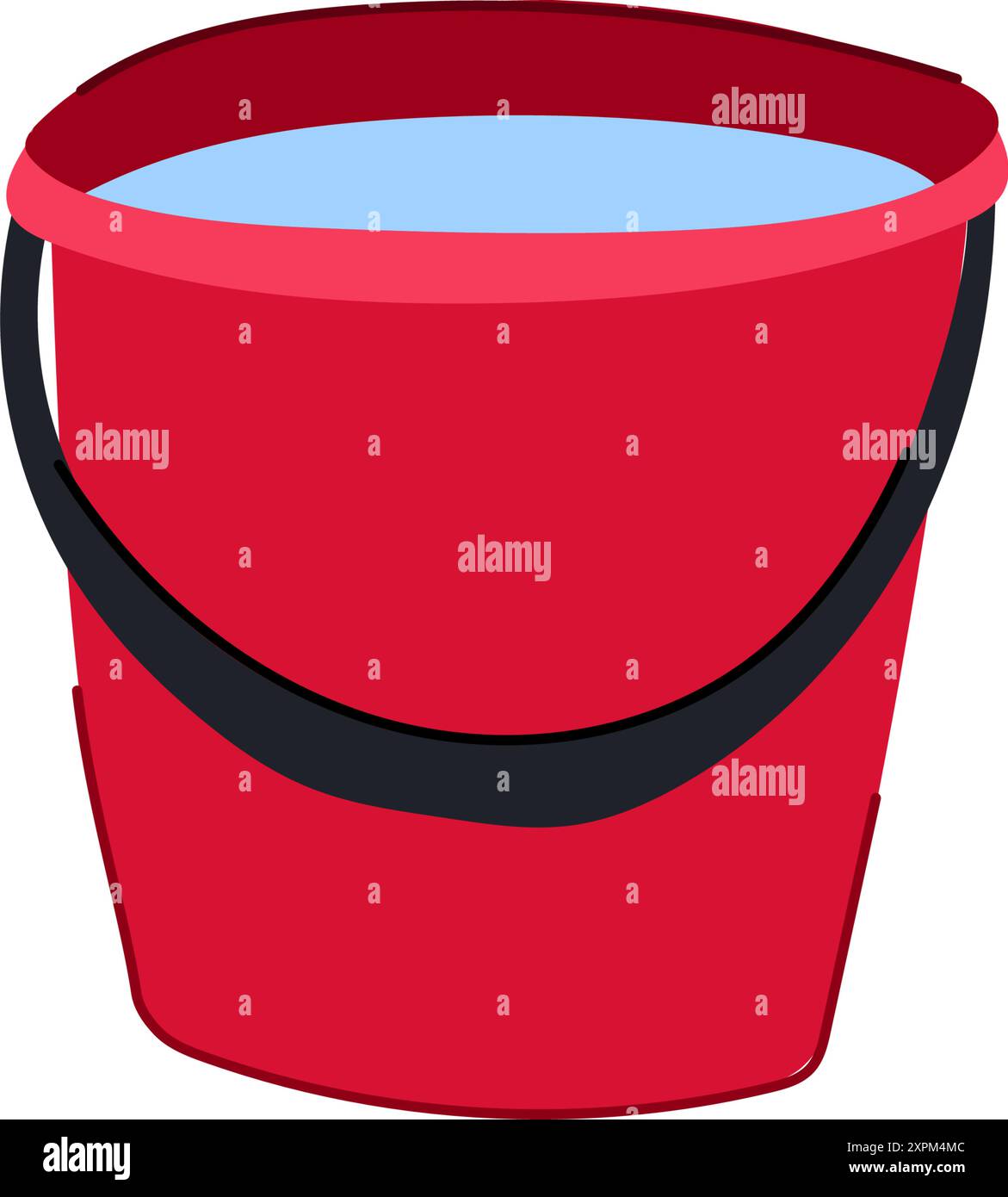 container bucket water cartoon vector illustration Stock Vector Image ...