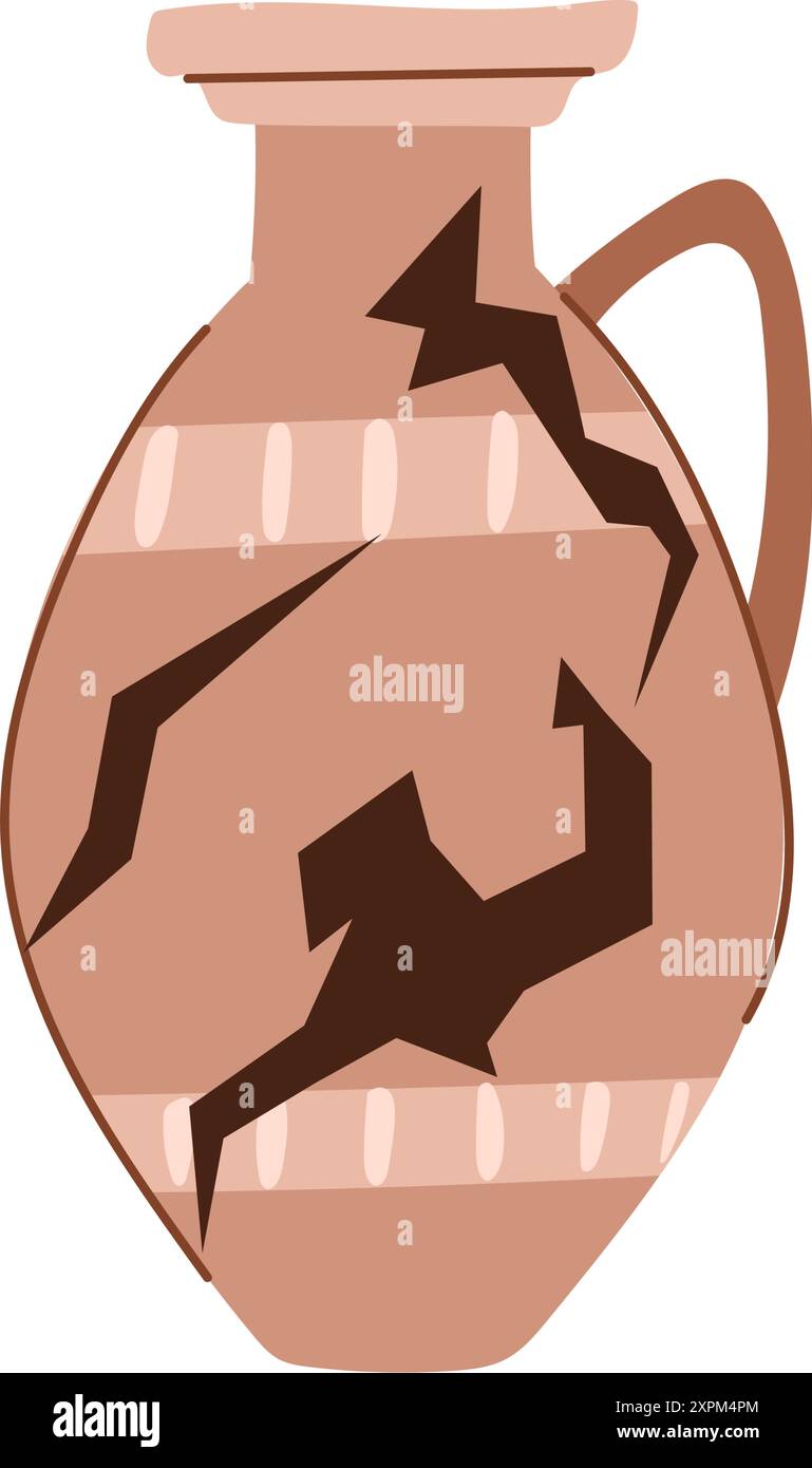 vase broken antique pot cartoon vector illustration Stock Vector Image ...