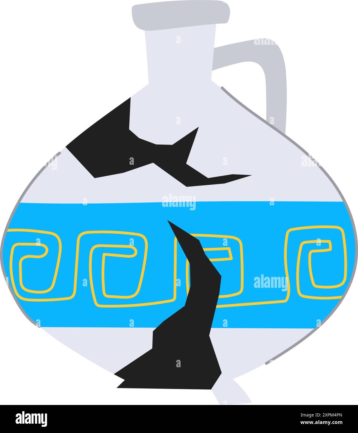 jar broken antique pot cartoon vector illustration Stock Vector Image ...