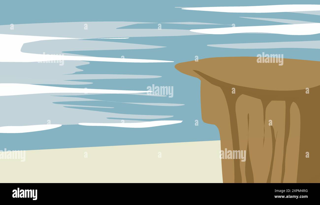 Background with a blue sky and cliff edge theme. Perfect for wallpapers ...
