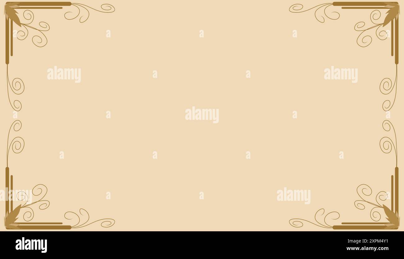 Classic background with cream color and abstract frame. Perfect for ...