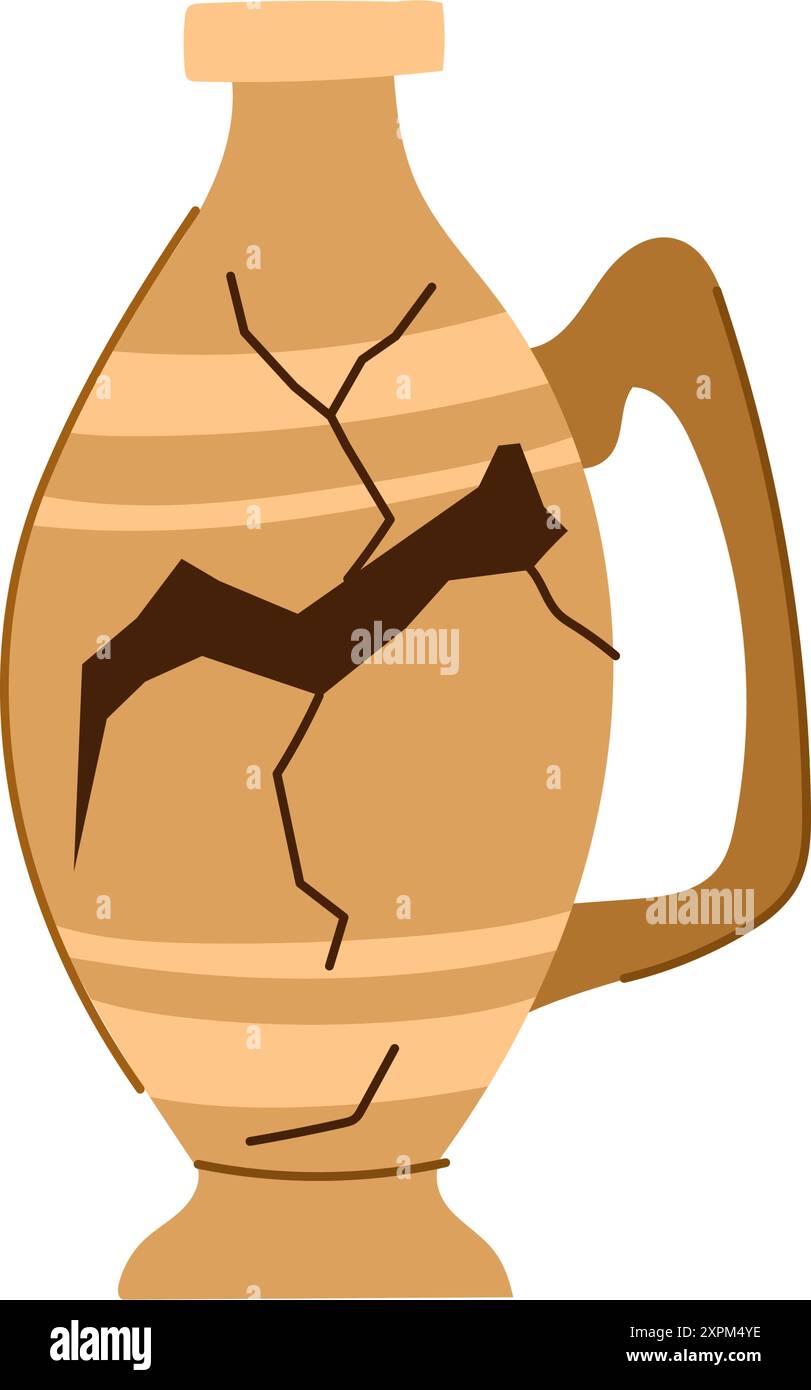 ceramic broken antique pot cartoon vector illustration Stock Vector ...