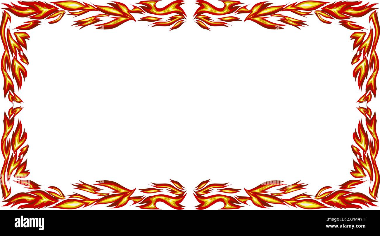 Fire frame design. Perfect for book cover cards, backgrounds ...