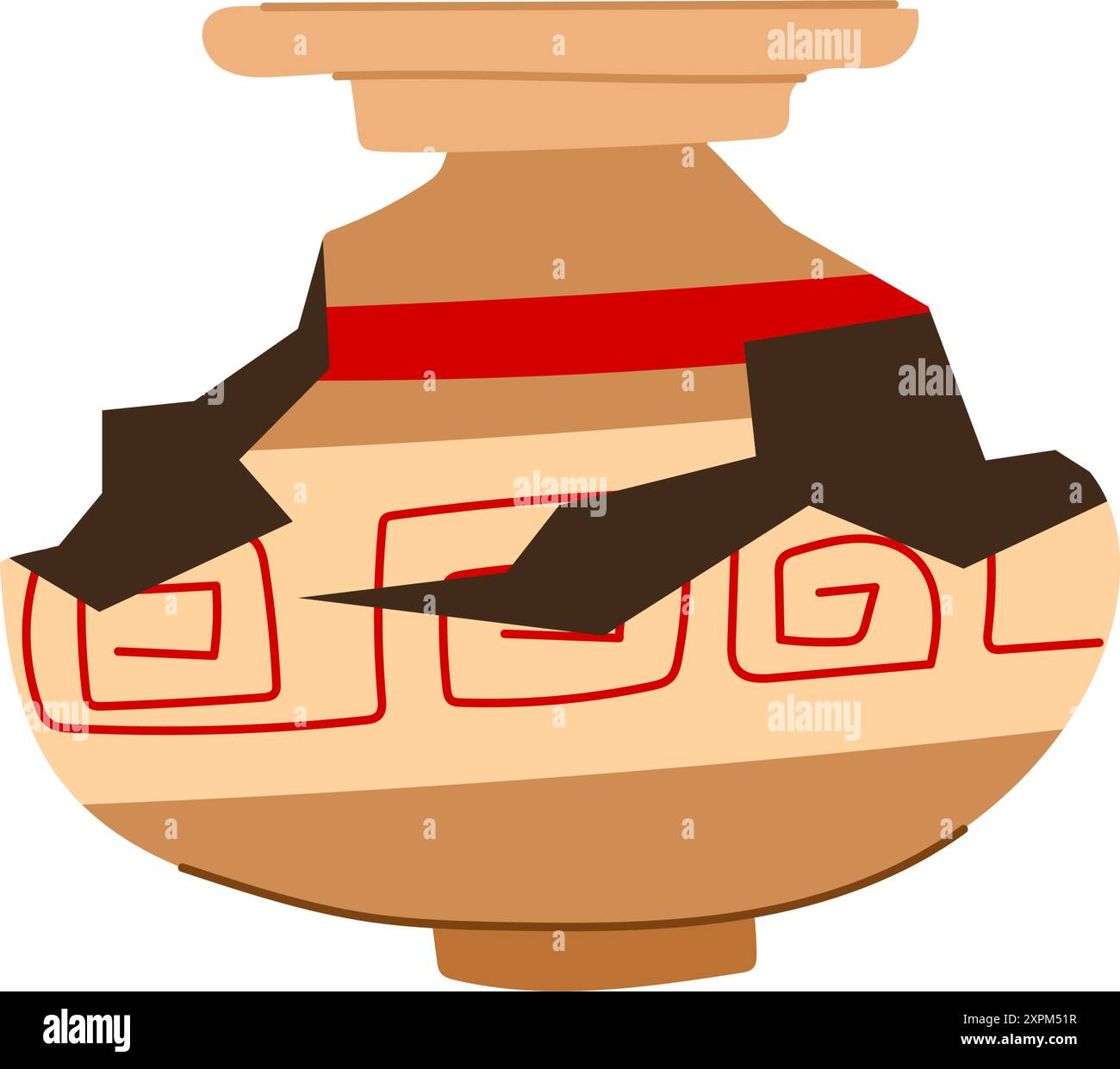 jug broken antique pot cartoon vector illustration Stock Vector Image ...