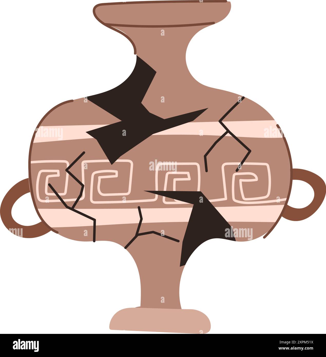 urn broken antique pot cartoon vector illustration Stock Vector Image ...