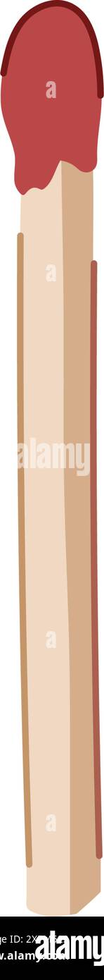 stick burning match cartoon vector illustration Stock Vector Image ...
