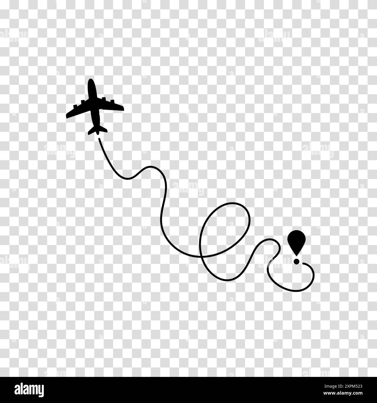 Airplane route plane path. Travel concept. Aircraft tracking. Vector ...