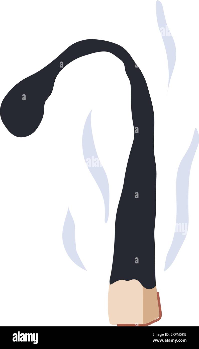 Cartoon burnt match Stock Vector Images - Alamy