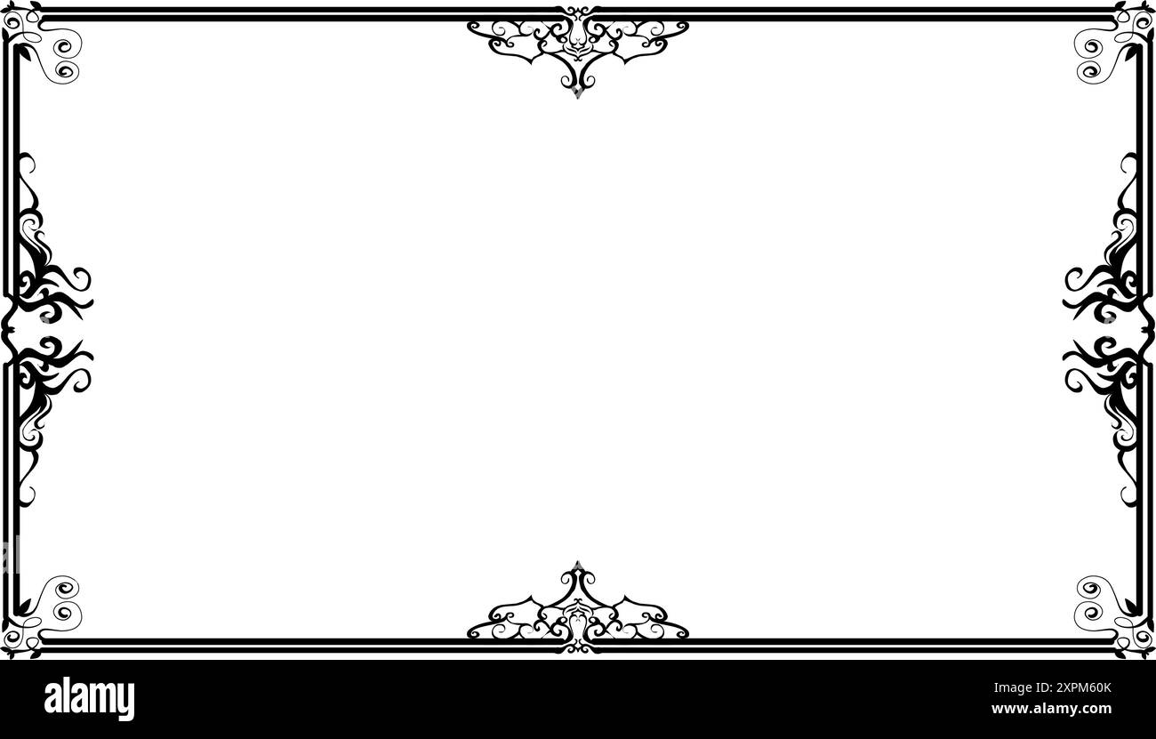 Vintage black frame design. Perfect for invitation cards, book covers ...