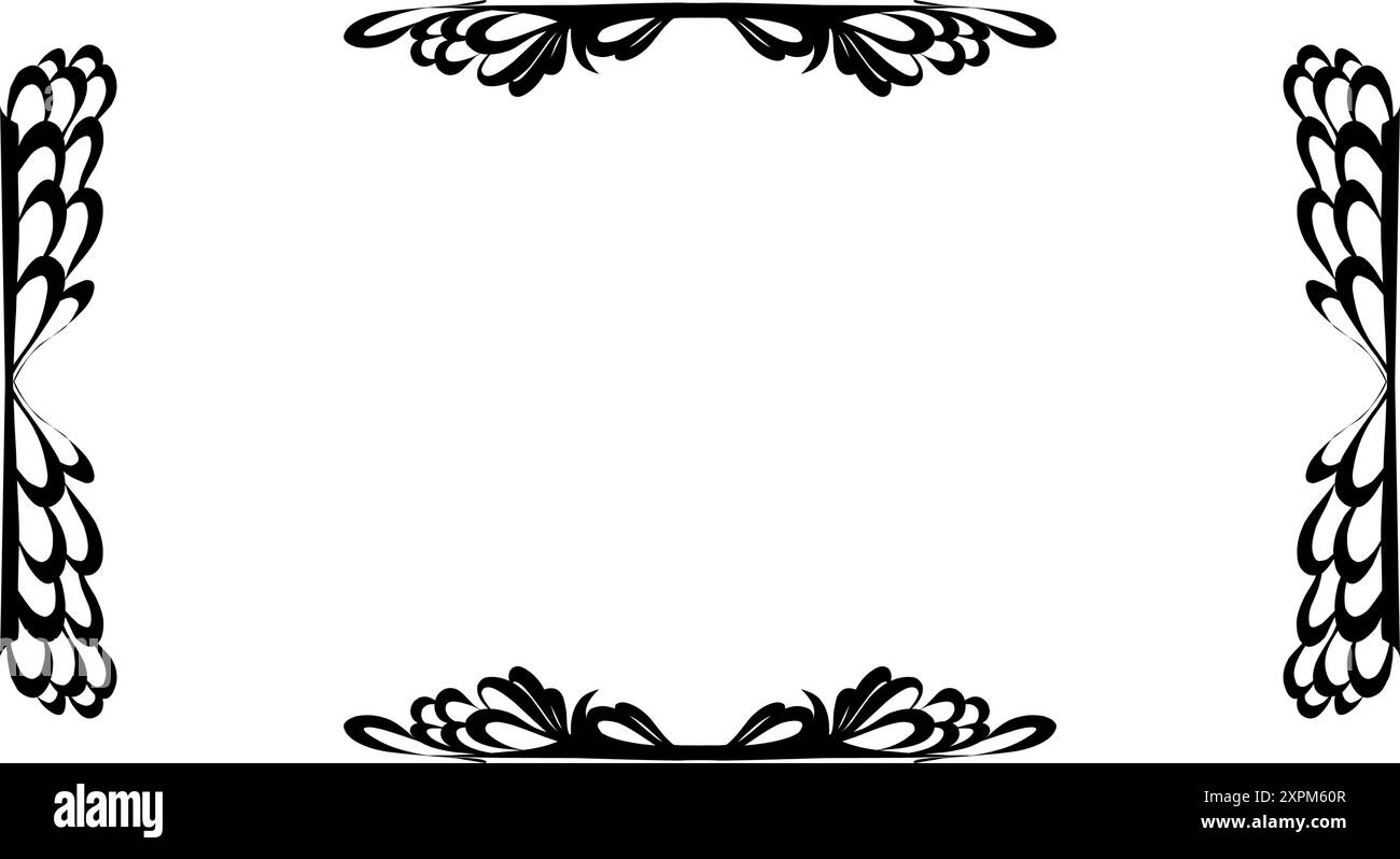 Vintage black frame design. Perfect for invitation cards, book covers ...