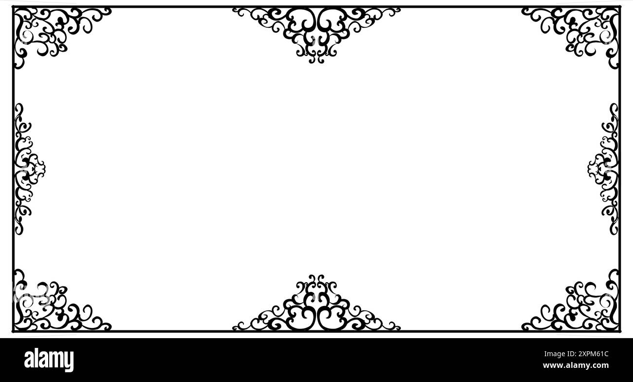 Vintage black frame design. Perfect for invitation cards, book covers ...