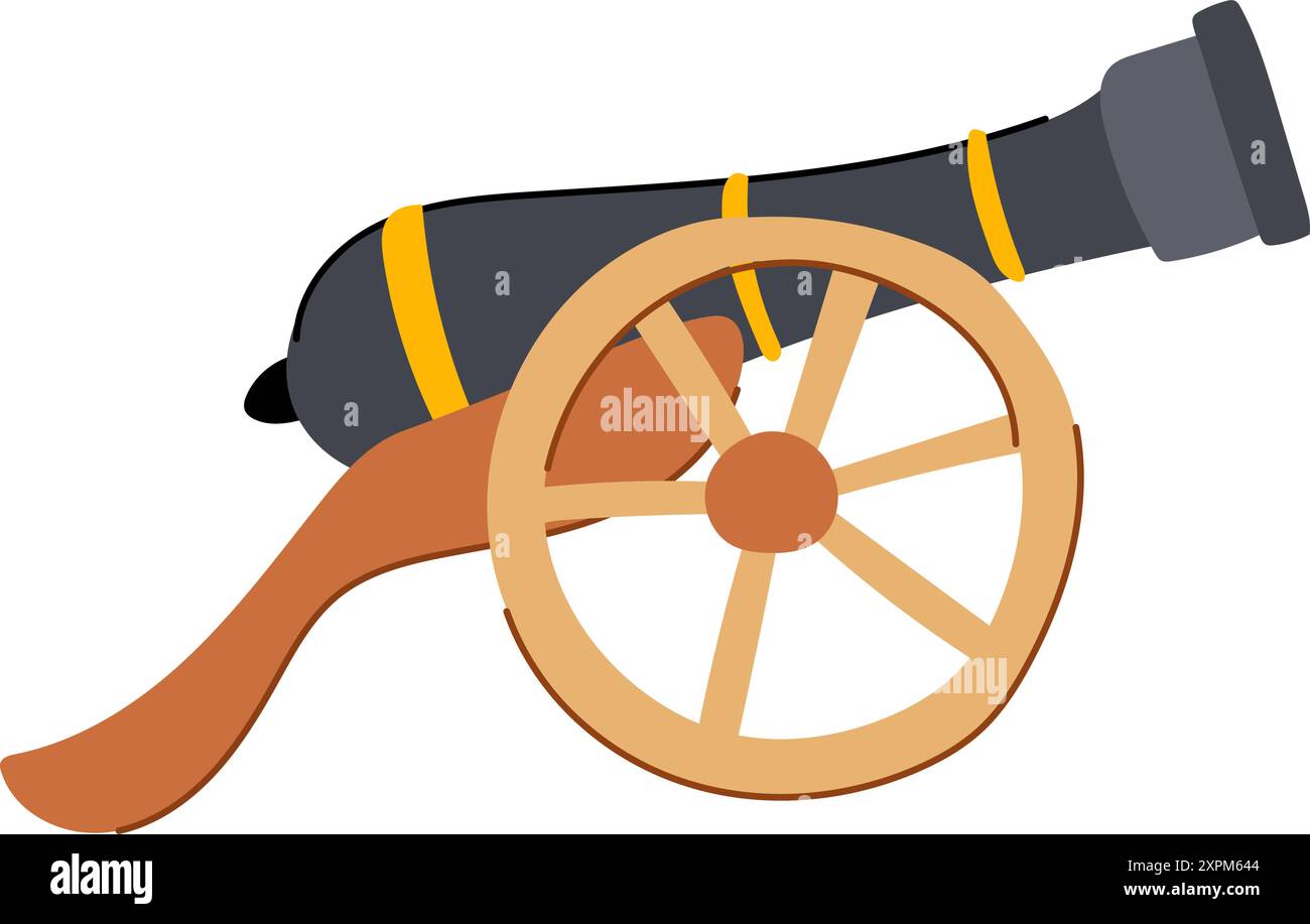 army cannon gun cartoon vector illustration Stock Vector Image & Art ...