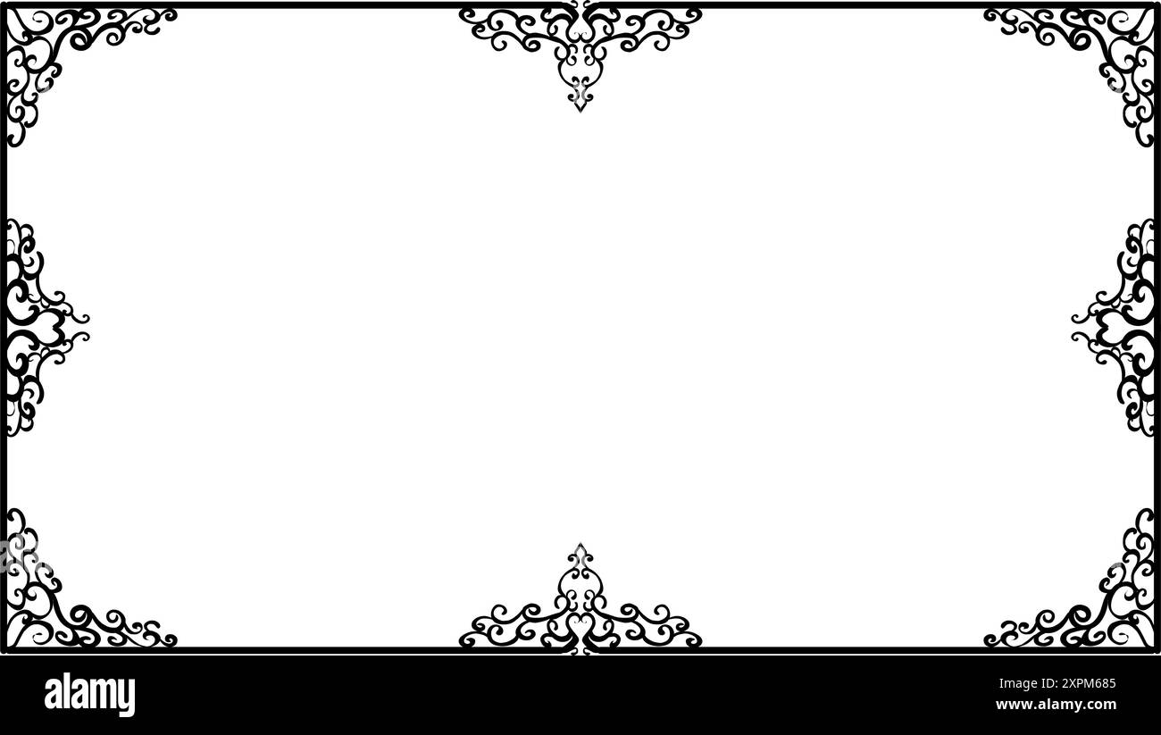 Vintage black frame design. Perfect for invitation cards, book covers ...