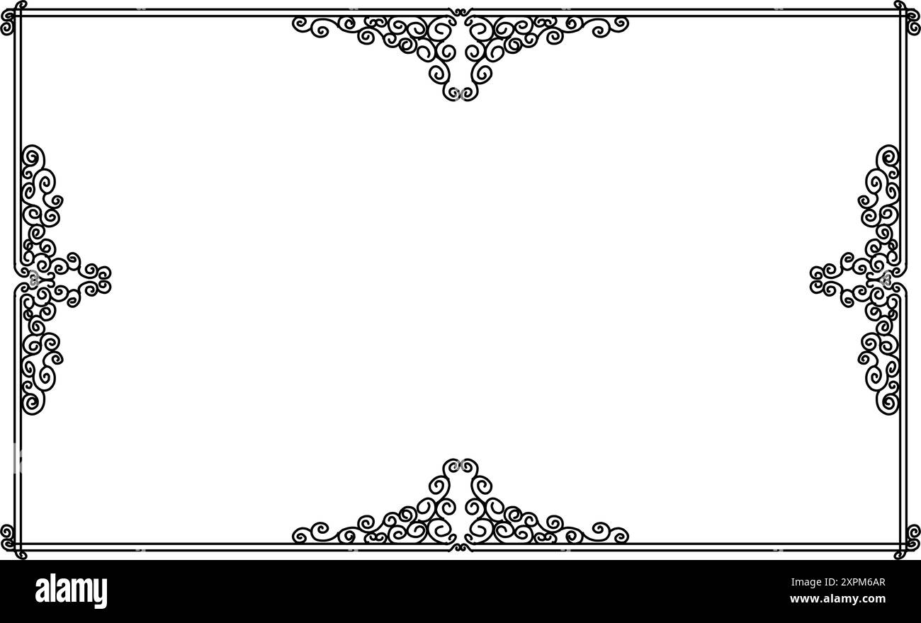 Vintage black frame design. Perfect for invitation cards, book covers ...
