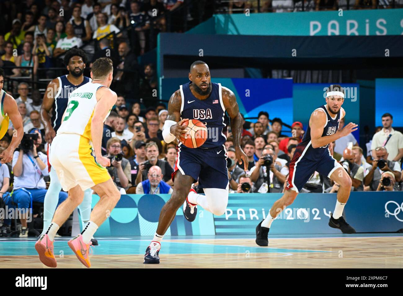 Paris, France. 06th Aug, 2024. LeBron James of USA, Basketball, Men's ...