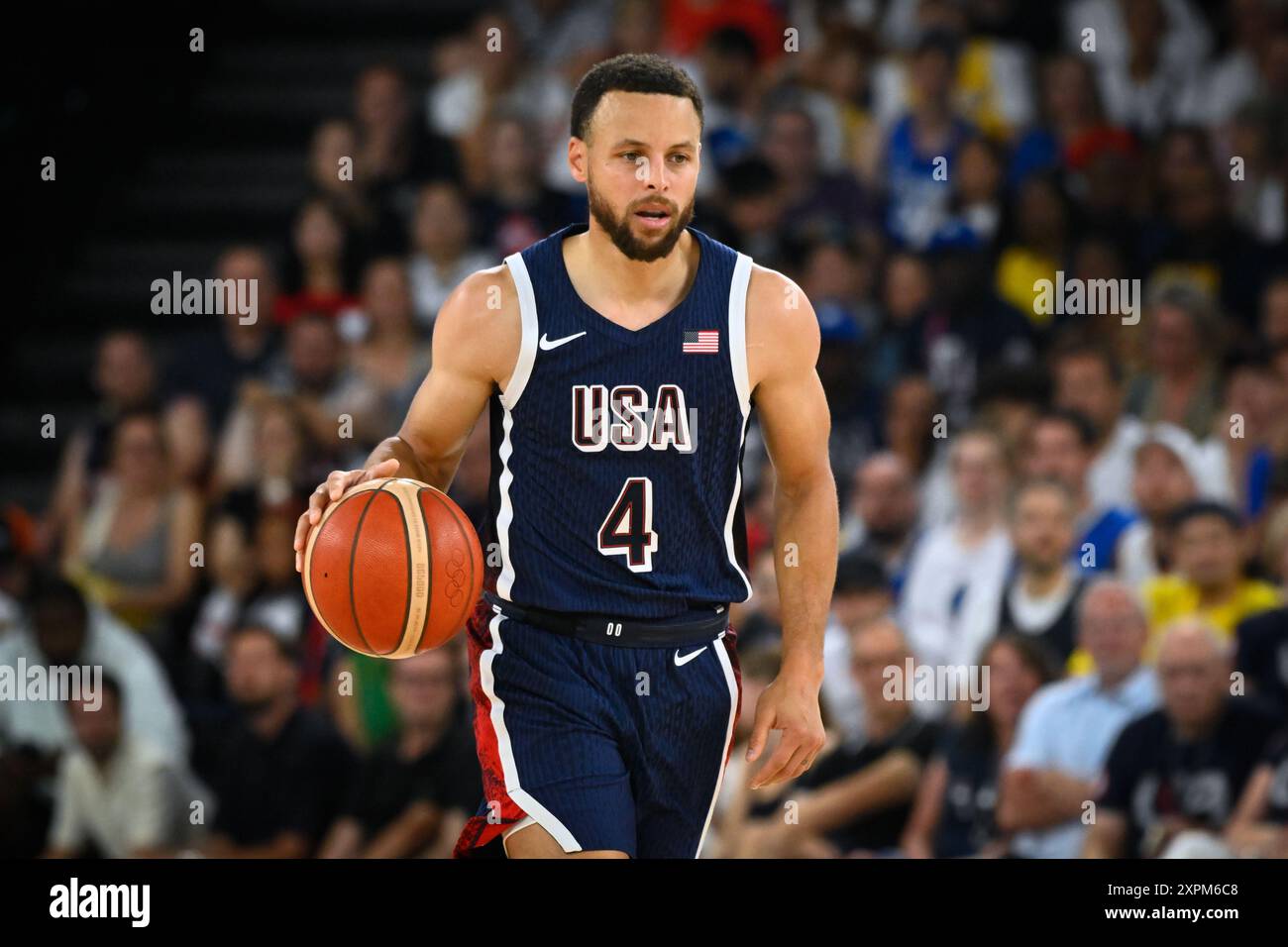 Paris, France. 06th Aug, 2024. Stephen Curry of USA, Basketball, Men's ...