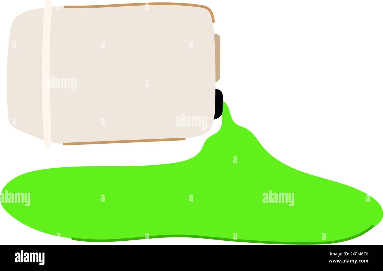 worker chemical spill cartoon vector illustration Stock Vector Image ...