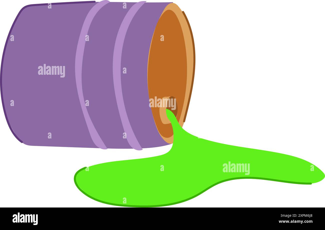 poison chemical spill cartoon vector illustration Stock Vector Image ...