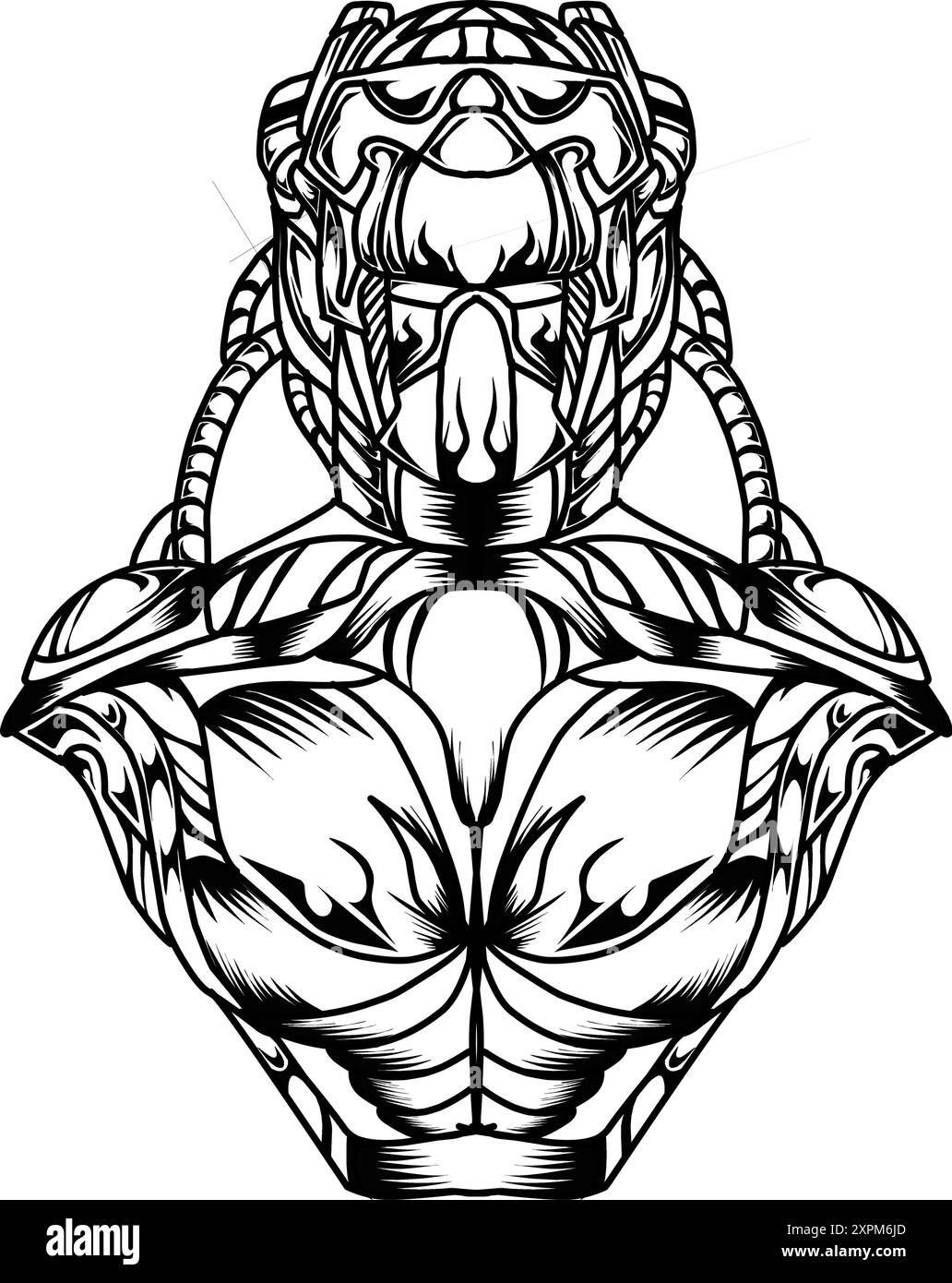 Classic robot tattoo illustration. Perfect for stickers, tattoos ...