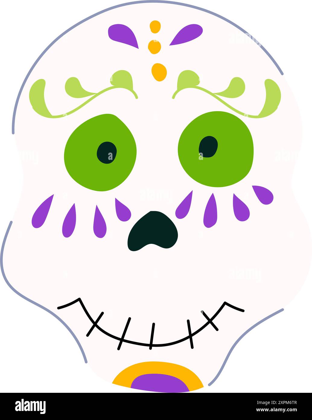 skeleton dead day skull cartoon vector illustration Stock Vector Image ...