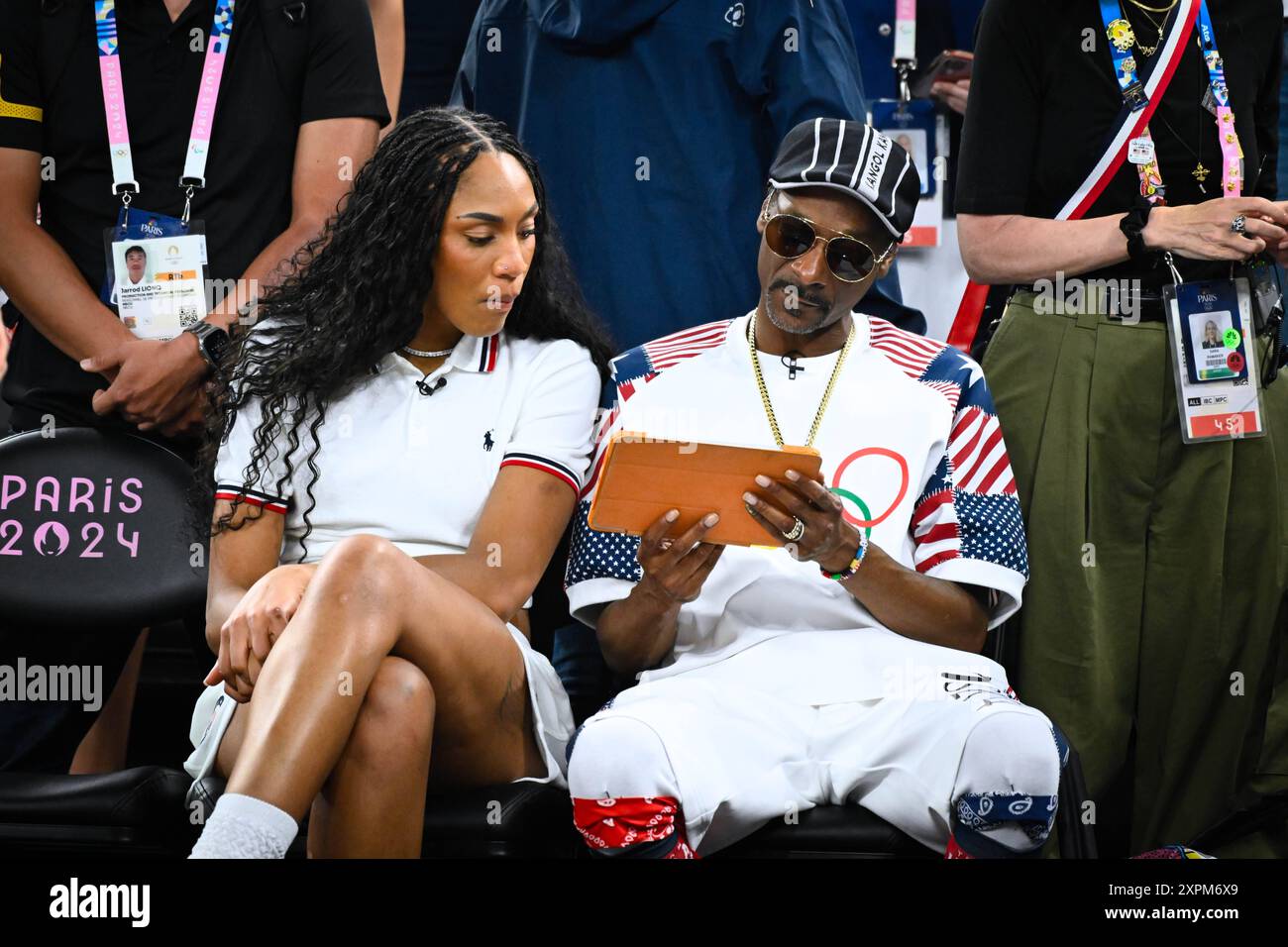 Snoop Dogg and A'ja Wilson, Basketball, Men's Quarterfinal between ...