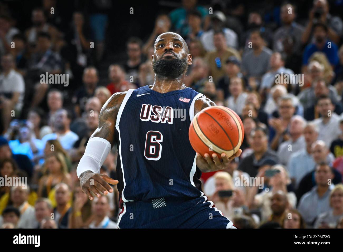 LeBron James of USA, Basketball, Men's Quarterfinal between Brazil and ...
