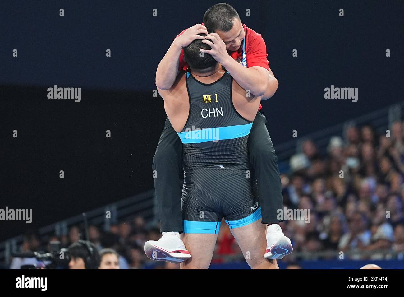 **CHINESE MAINLAND, HONG KONG, MACAU AND TAIWAN OUT** Chinese Greco-Roman wrestler Meng Lingzhe ...